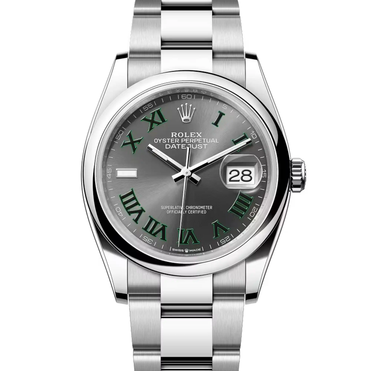 Rolex Datejust 36 Wimbledon Dial Oyster 126200 – Tiger River Watches