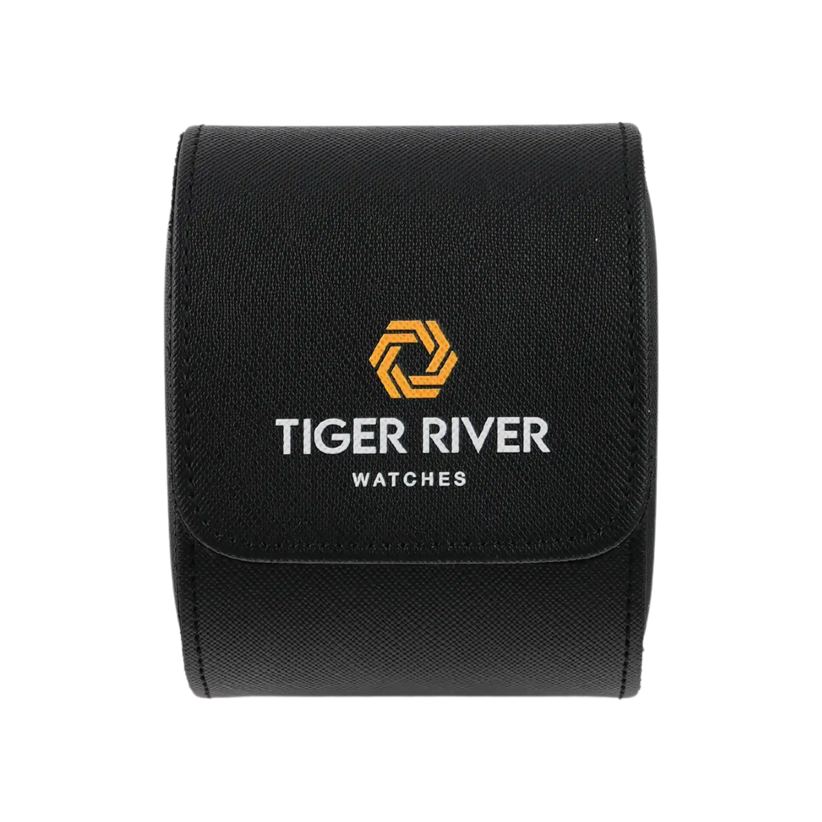 Black Leather Travel Watch Case – Single Watch – Tiger River Watches