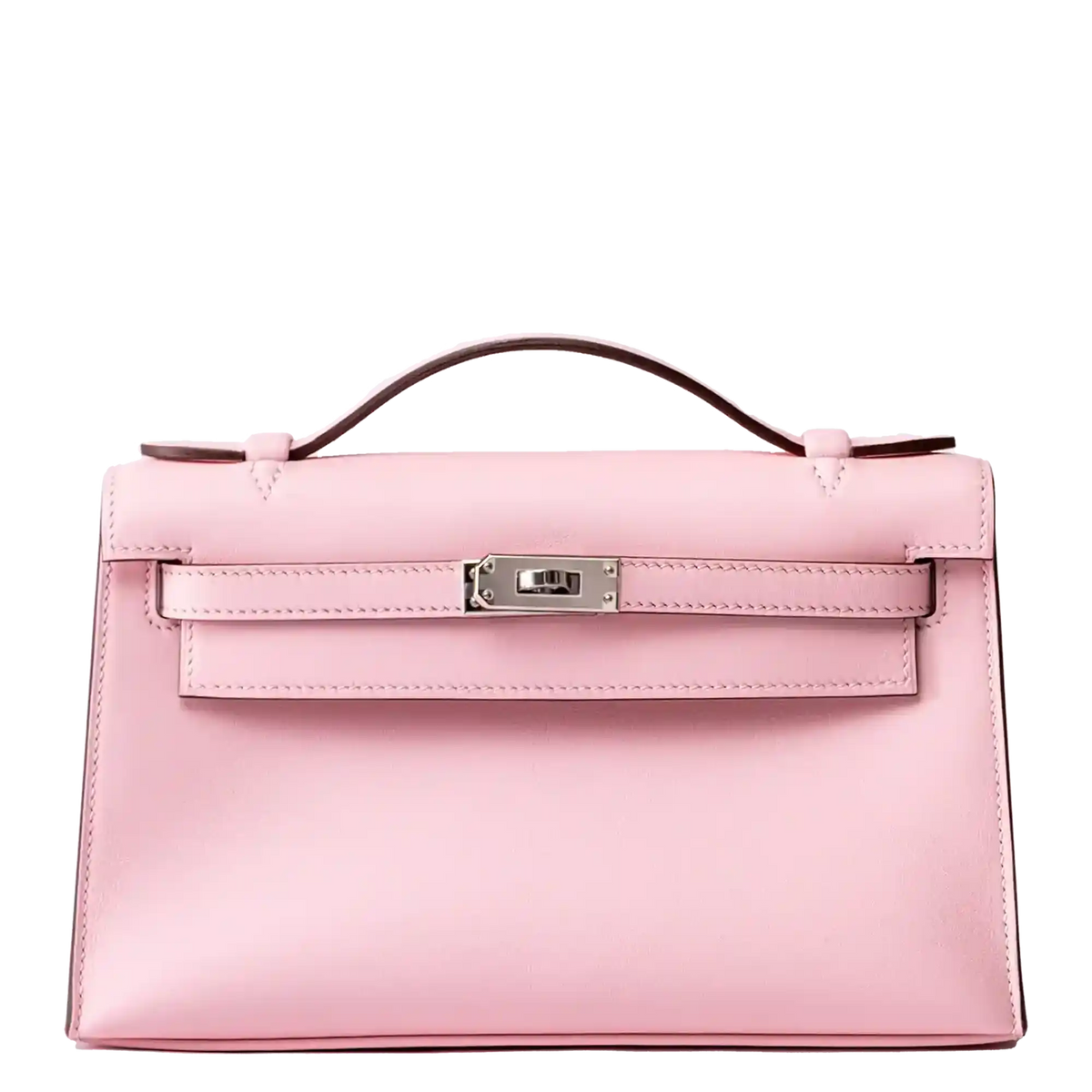 Hermes Mini Kelly Pochette Rose Sakura Swift Palladium Hardware – Tiger ...