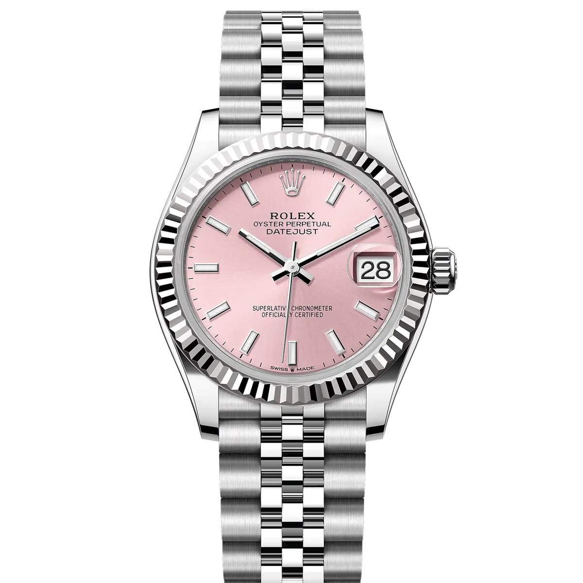 Rolex Datejust 31 Pink Index Oystersteel White Gold Jubilee 278274 ...