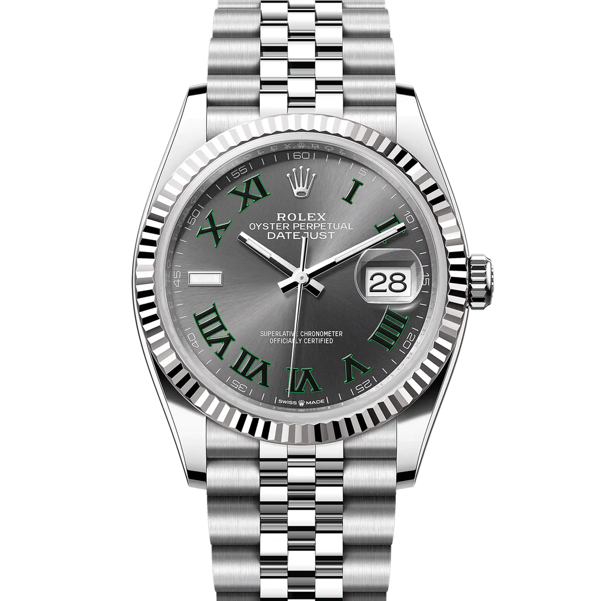 Rolex Datejust 36 Wimbledon Oystersteel White Gold Jubilee 126234 ...