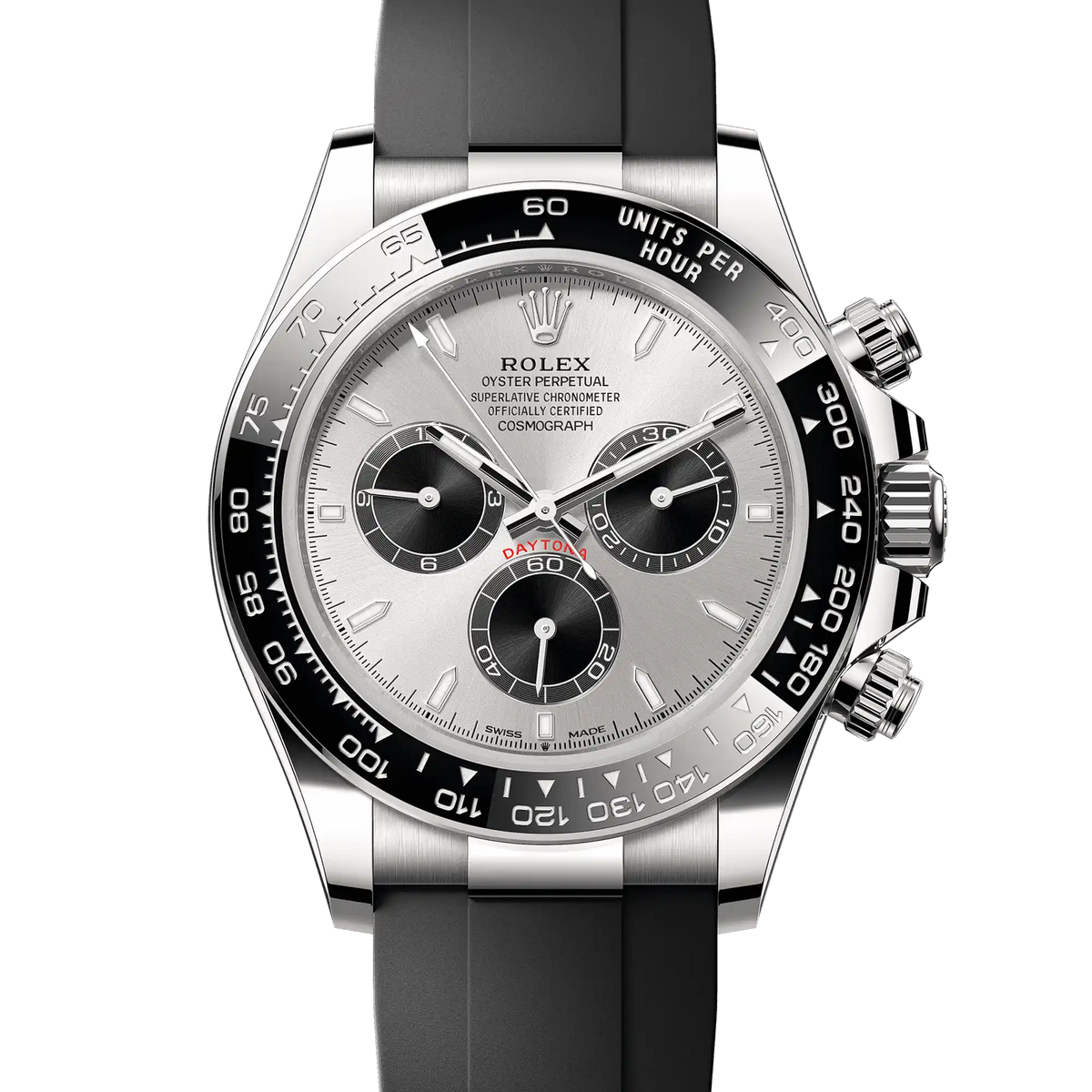 Rolex Daytona "Ghost" Silver Dial White Gold Oysterflex 126519 – Tiger ...