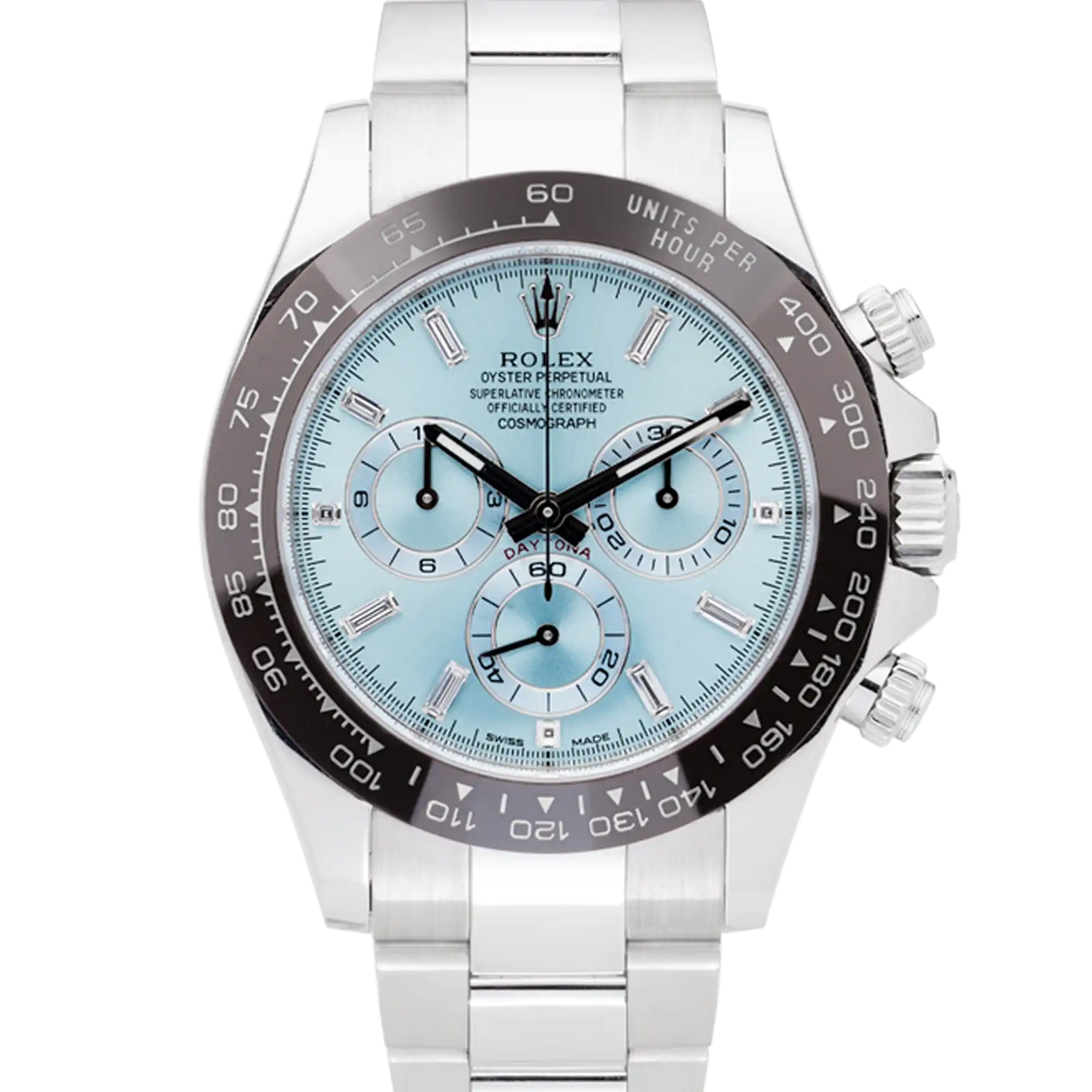 Rolex Daytona Ice Blue Diamond Dial Platinum 116506 – Tiger River Watches