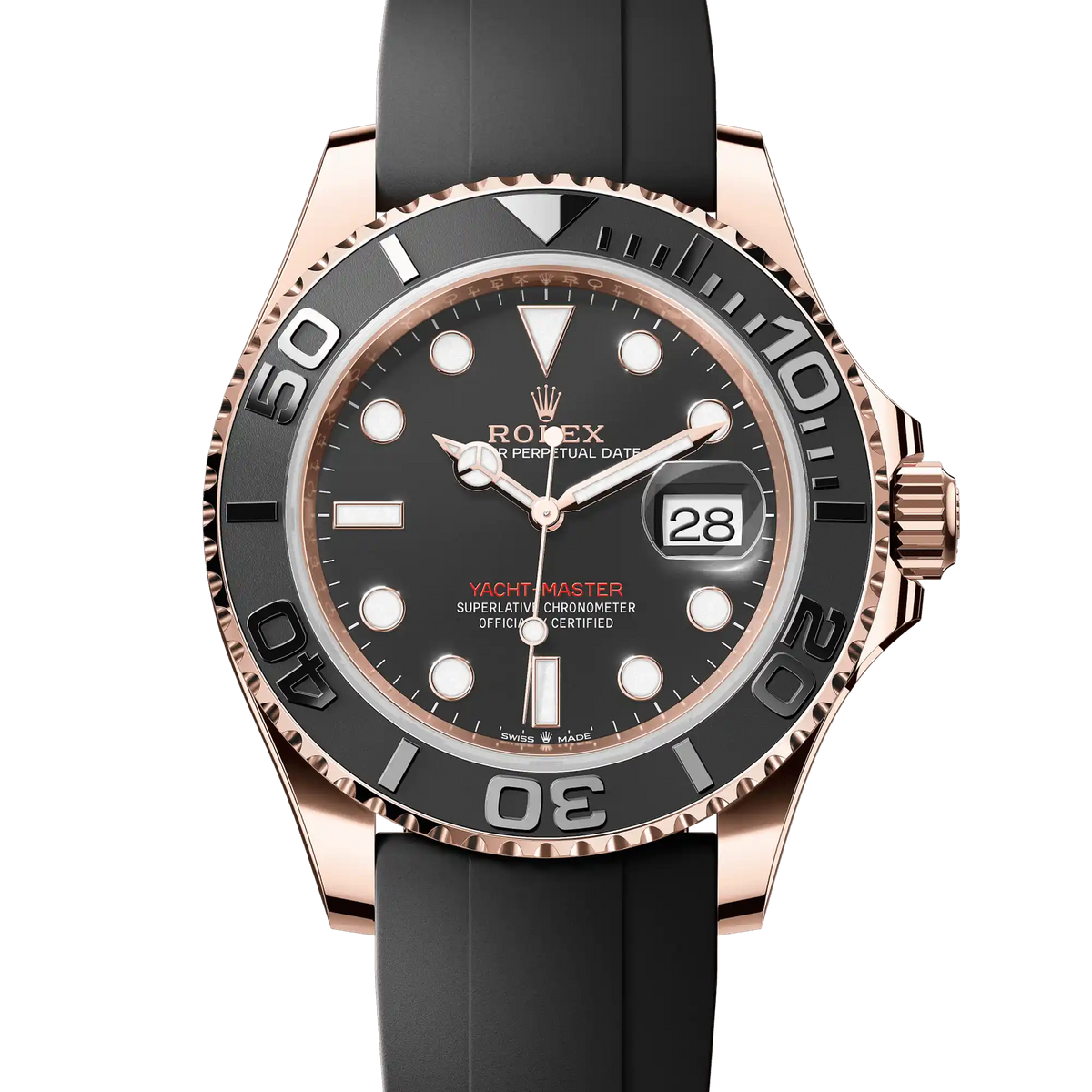 Rolex Yacht-Master 40 Black Dial Everose Gold 126655 – Tiger River Watches